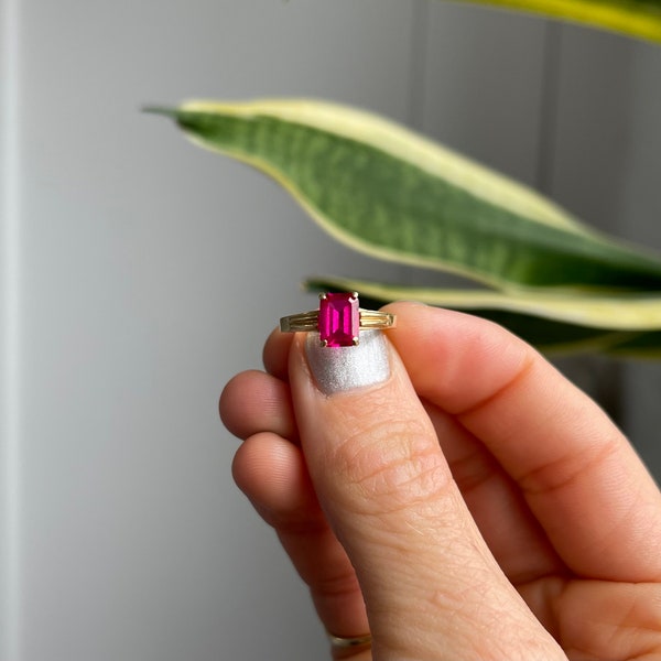 Ruby Emerald Ring - Etsy