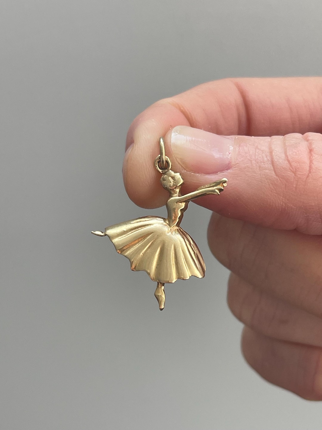 Vintage 14k Yellow Gold Ballet Dancer Charm Pendant - Etsy