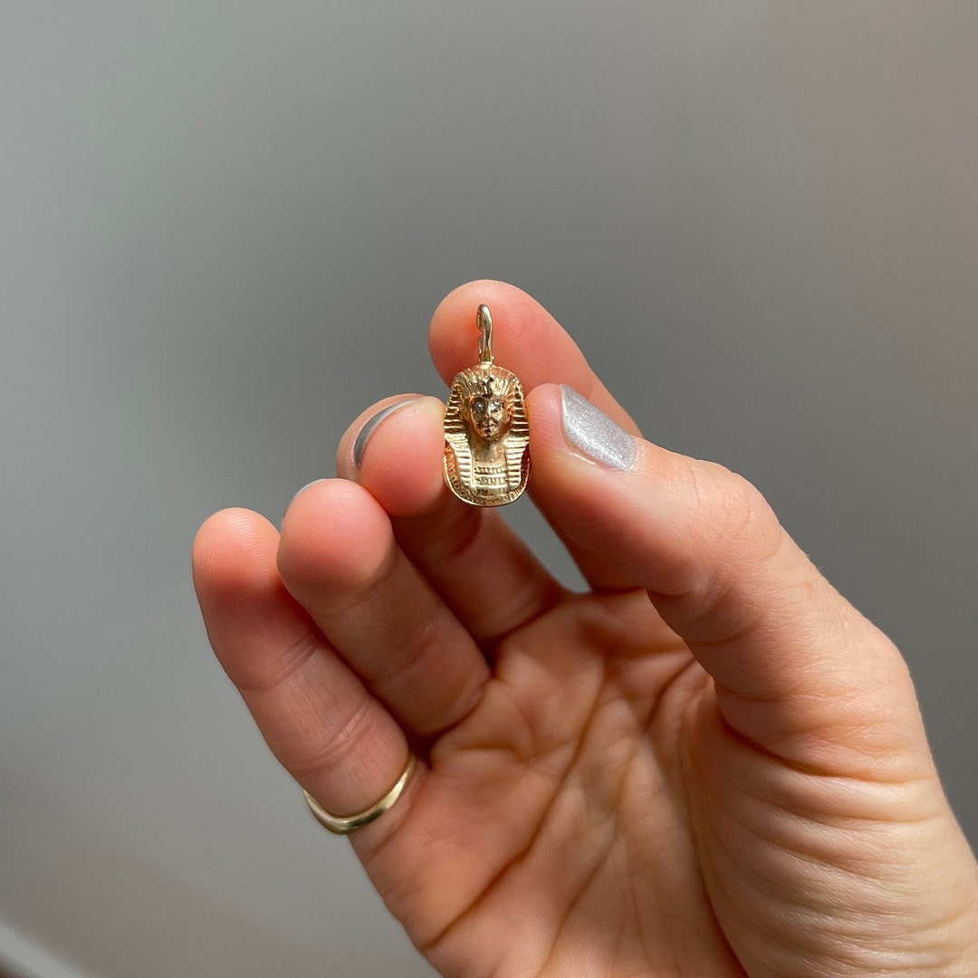 Vintage 14k Yellow Gold Pharaohs Head Pendant - Etsy