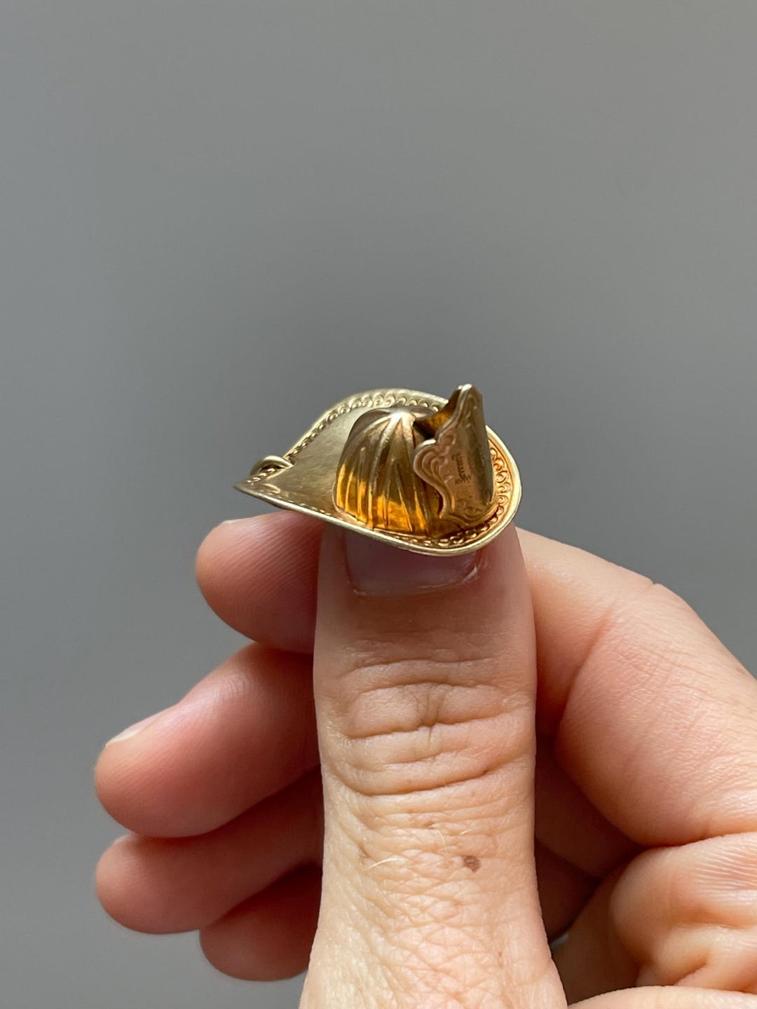 Vintage 14k Yellow Gold Fireman Helmut Charm - Etsy