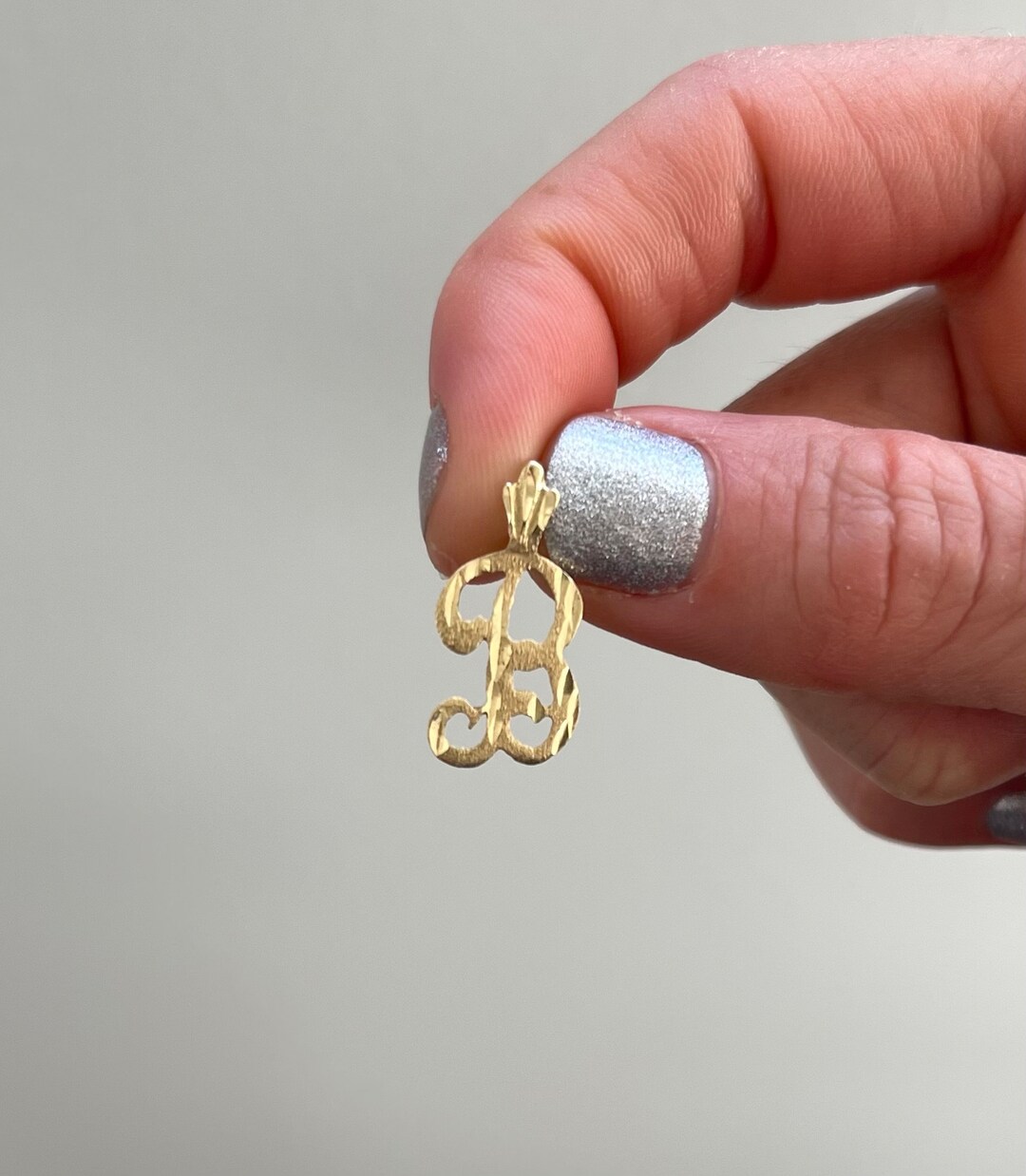 Vintage 14k Yellow Gold Letter B Charm - Etsy