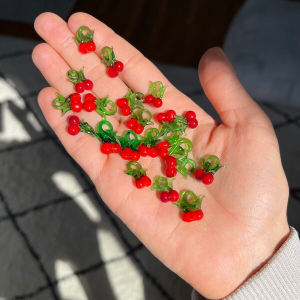 Blown Glass Cherries - Etsy