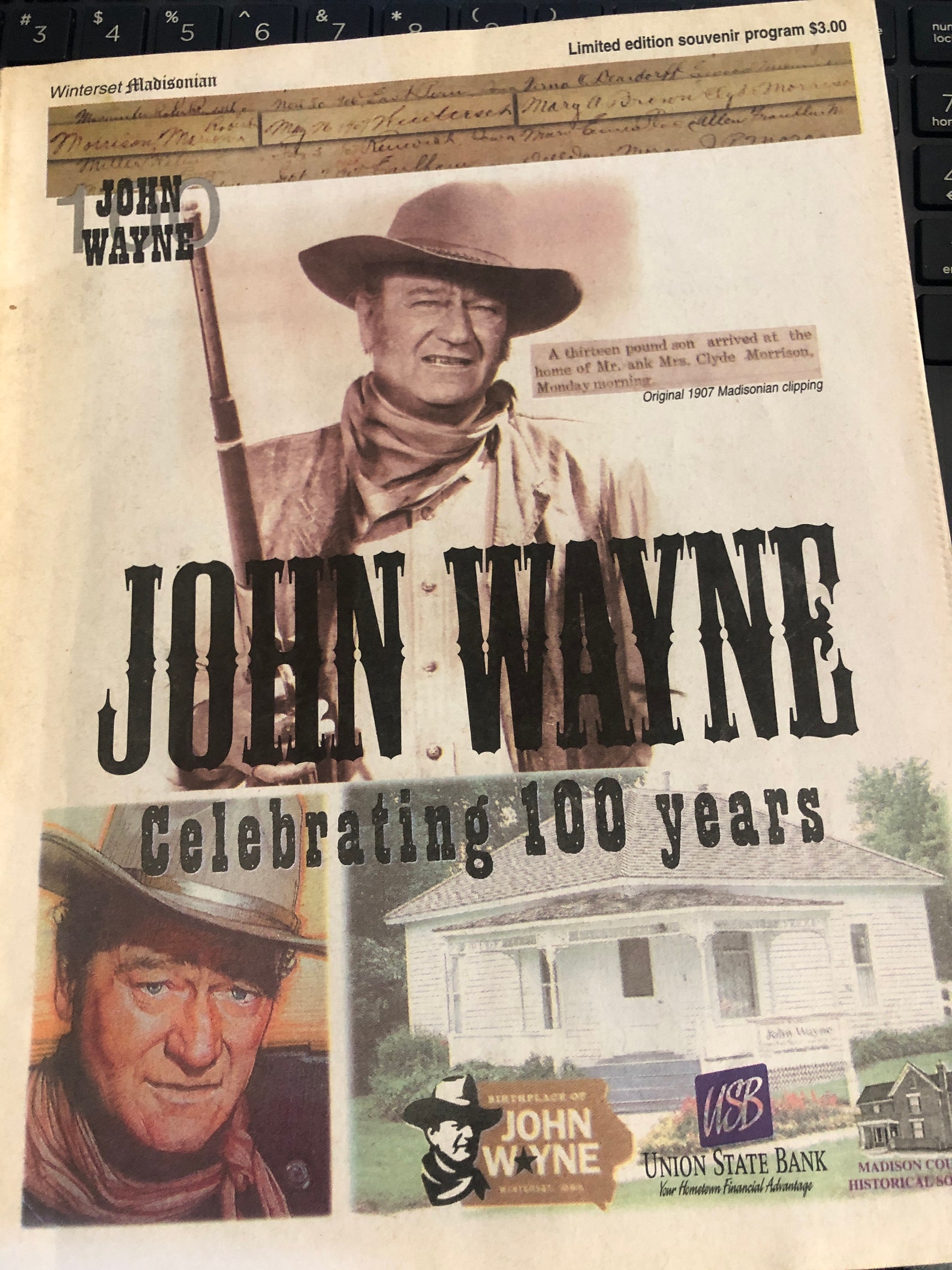 John Wayne Celebrating 100 Years Winterset Madisinian Memory Book - Etsy