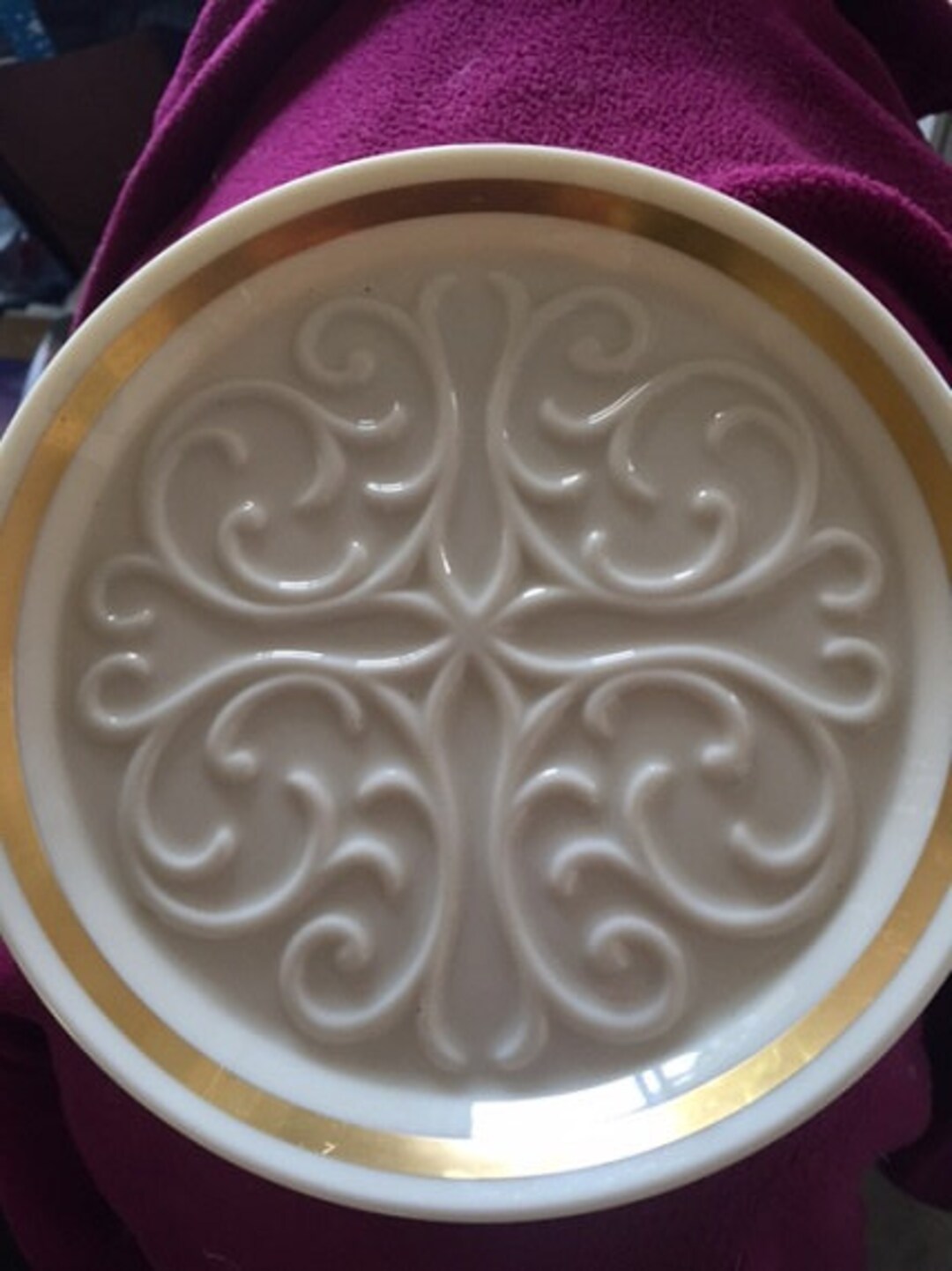 Lenox Swirl Pattern Plate Gold Circling - Etsy