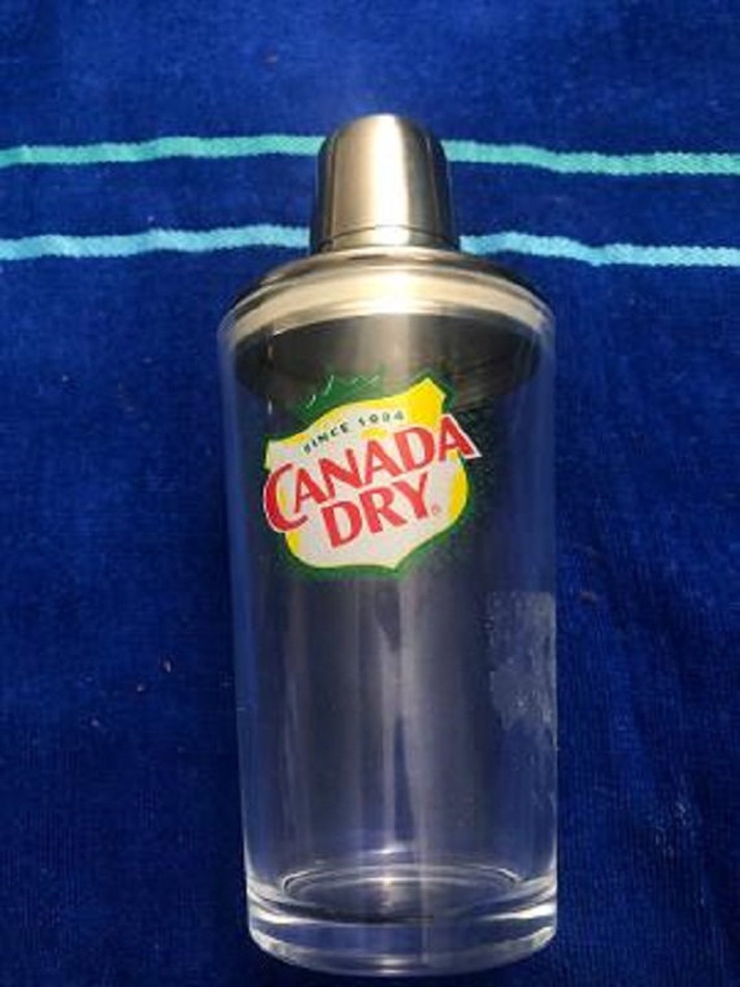 Vintage Canada Dry Drink Cup Shaker Mixer Glass With Filter Top Good ...