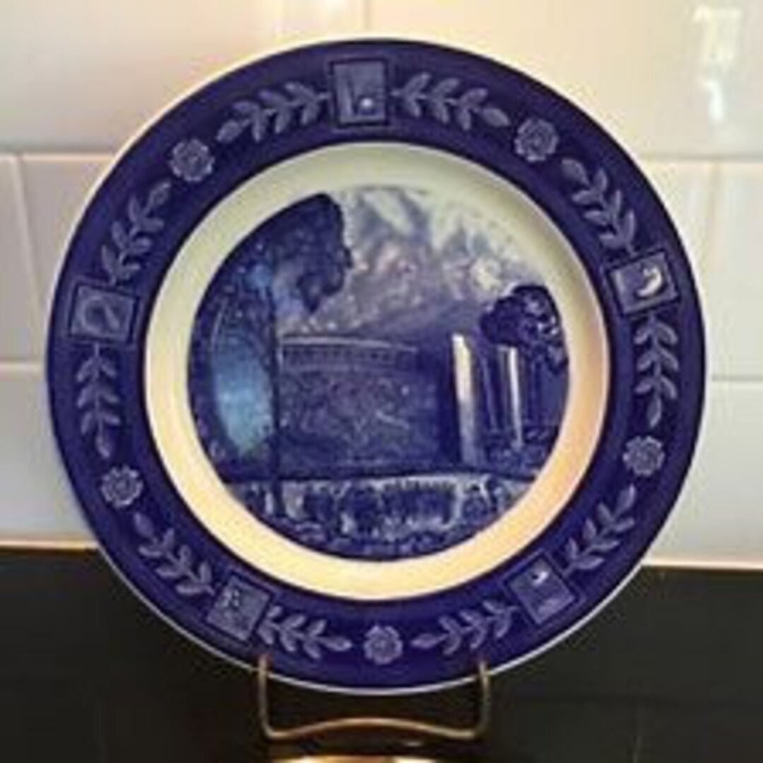 1939 Spode Textile Building Plate New York World’s Fair Abraham and ...