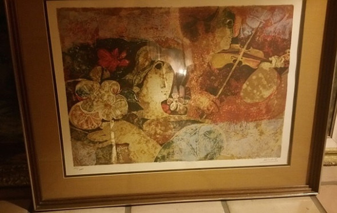 Sunol Alvar Signed Original Lithograph Print 24"x36" Very Beautiful ...