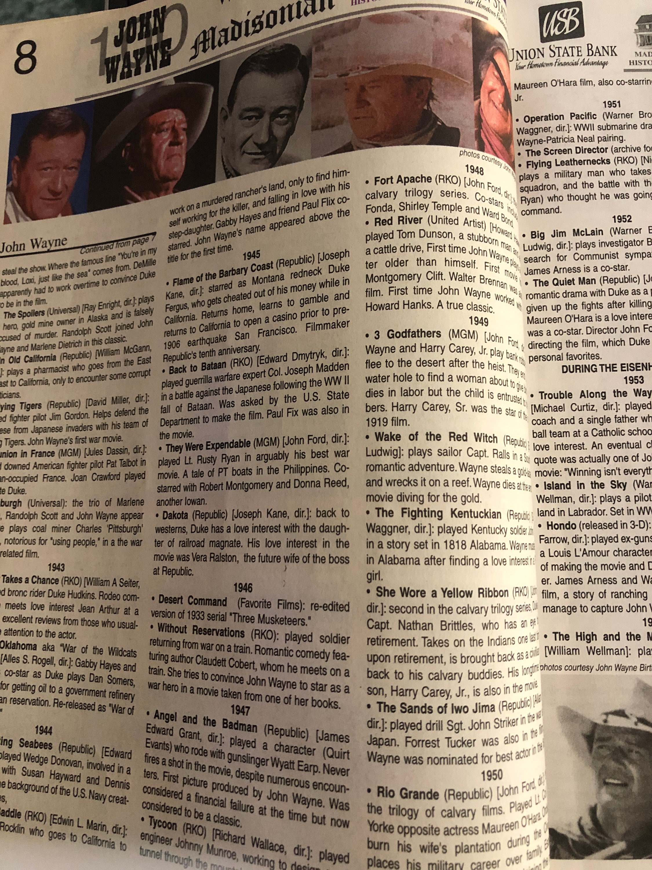 John Wayne Celebrating 100 Years Winterset Madisinian Memory Book - Etsy