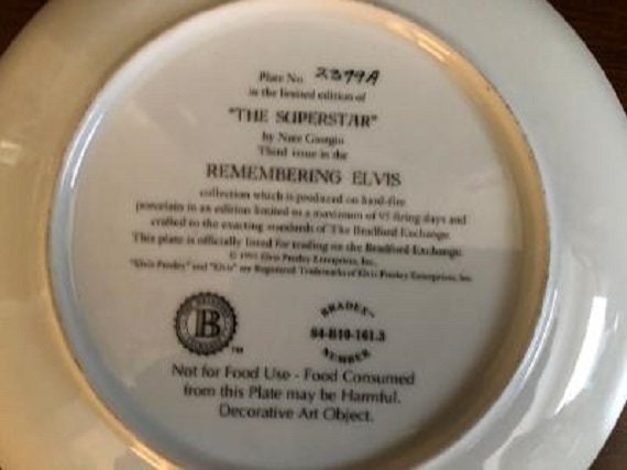 Remembering Elvis Superstar Collector Plate - Etsy