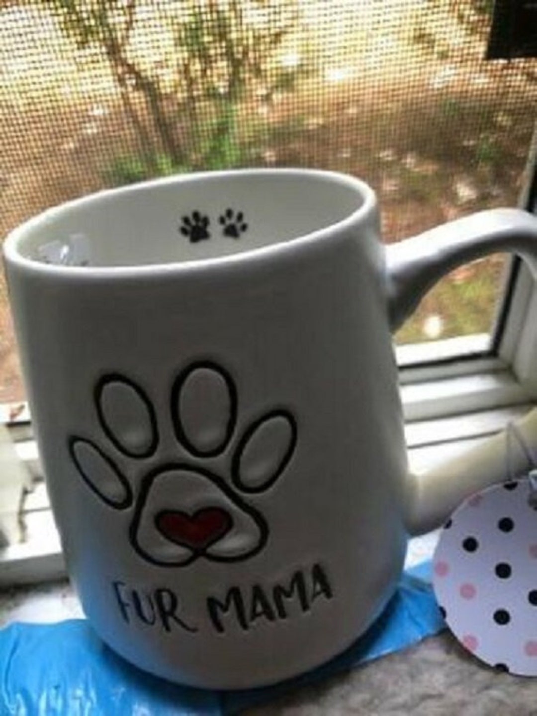 Fur Mama Mug Furr Mama Mug. Design on Two Sides of Mug With Paws on ...