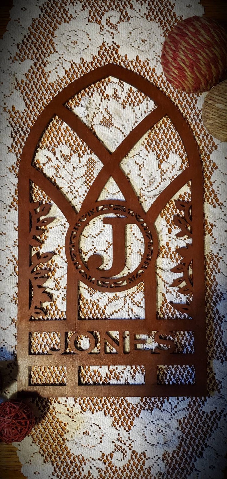 Personalized Arch Farmhouse Monogram Signs - Etsy