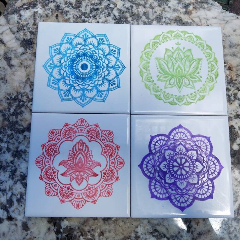 Lotus Tiles - Etsy