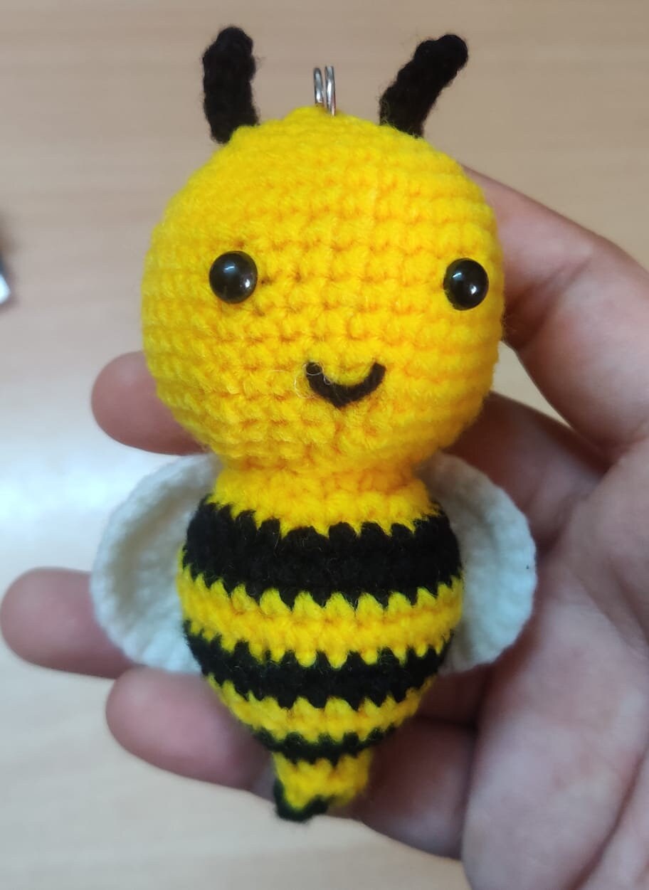 Bumblebee Keychain Crochet Pattern Crochet Keychain - Etsy
