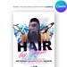 Hair Extensions Flyer Design - Hair Stylist - DIY Hair Postcard ...