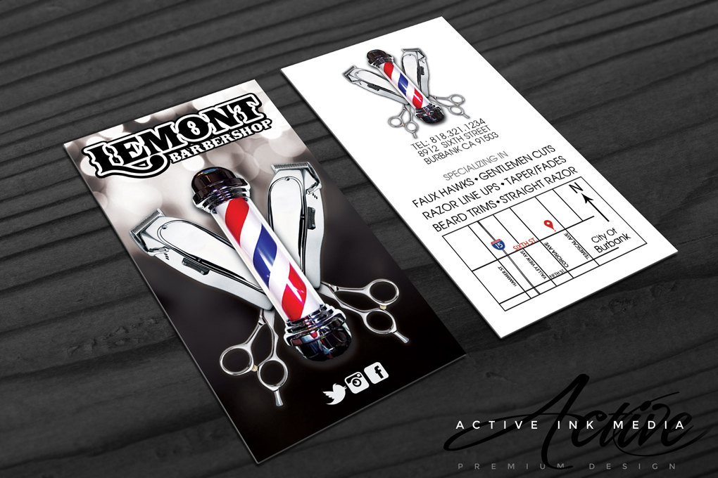 Barber Business Card Design Barber Salon Hair Stylist - Etsy
