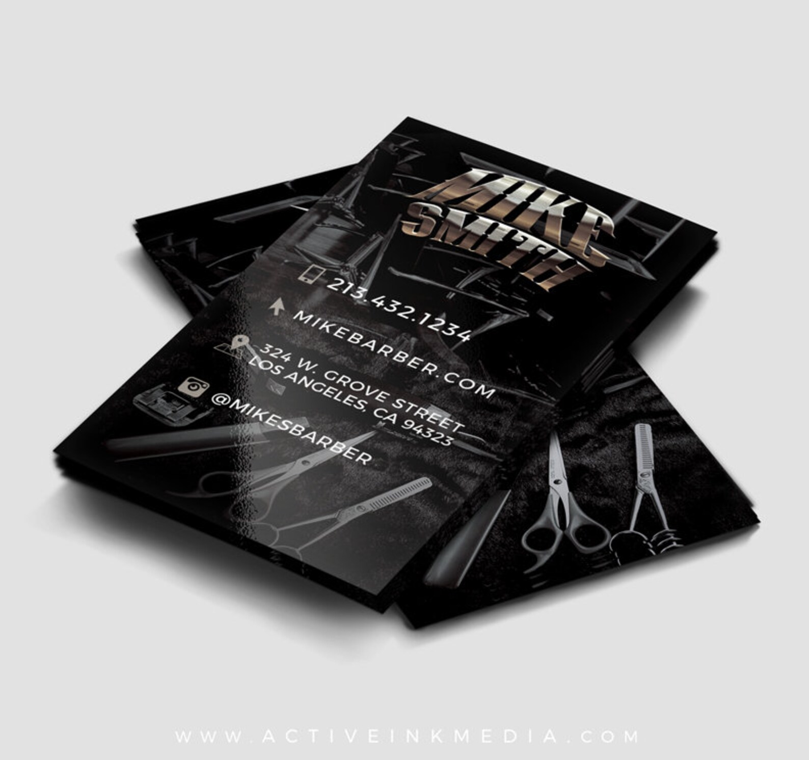 Barber Business Card Design Barber Salon Hair Stylist - Etsy