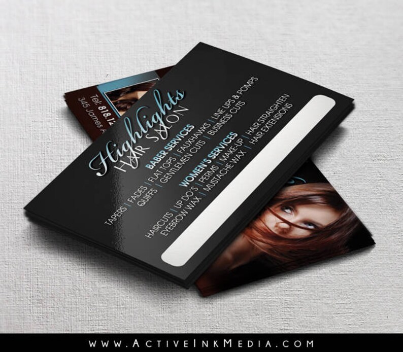 Hair Stylist Business Cards Business Card Design Stylist | Etsy