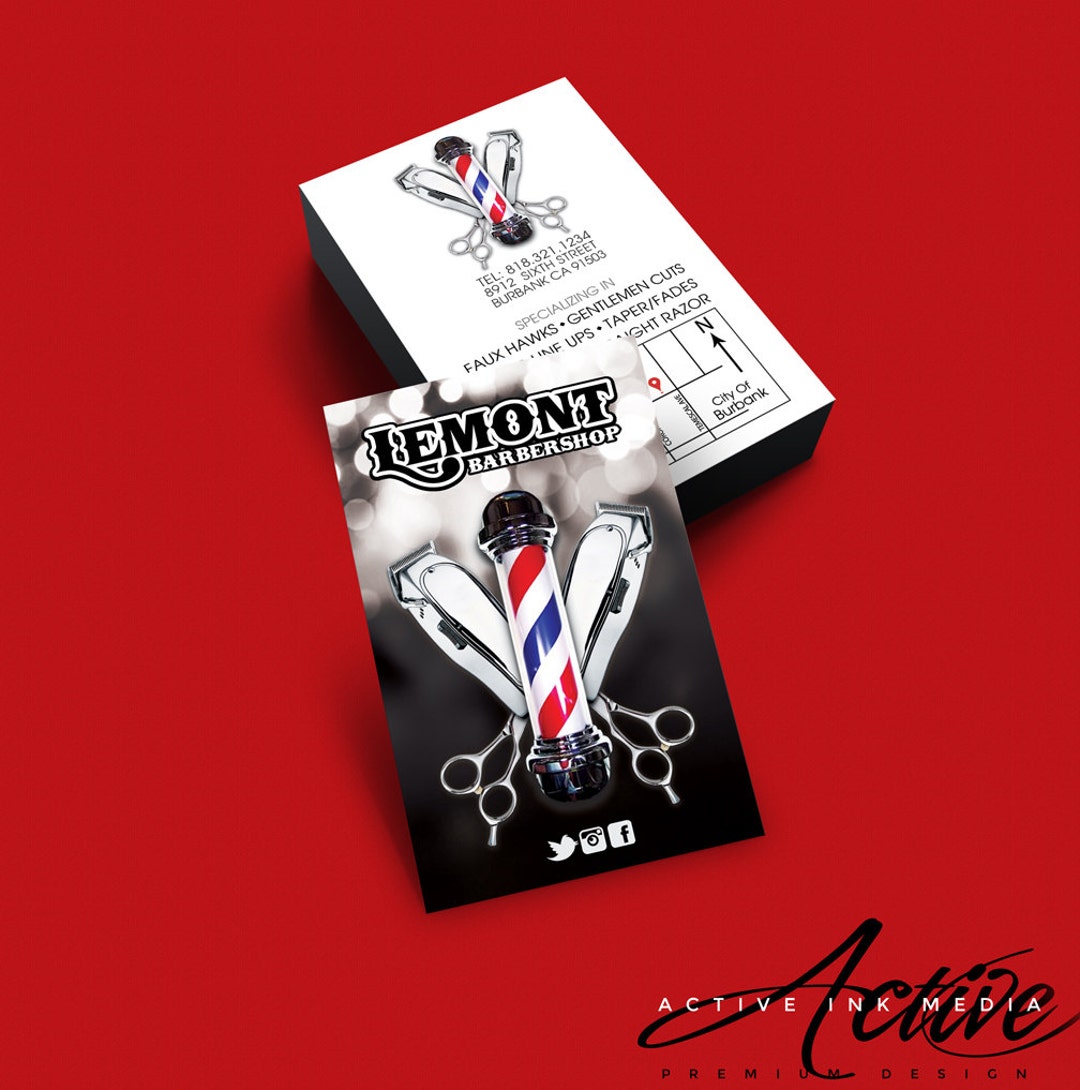 Barber Business Card Design - Barber - Salon - Hair Stylist ...