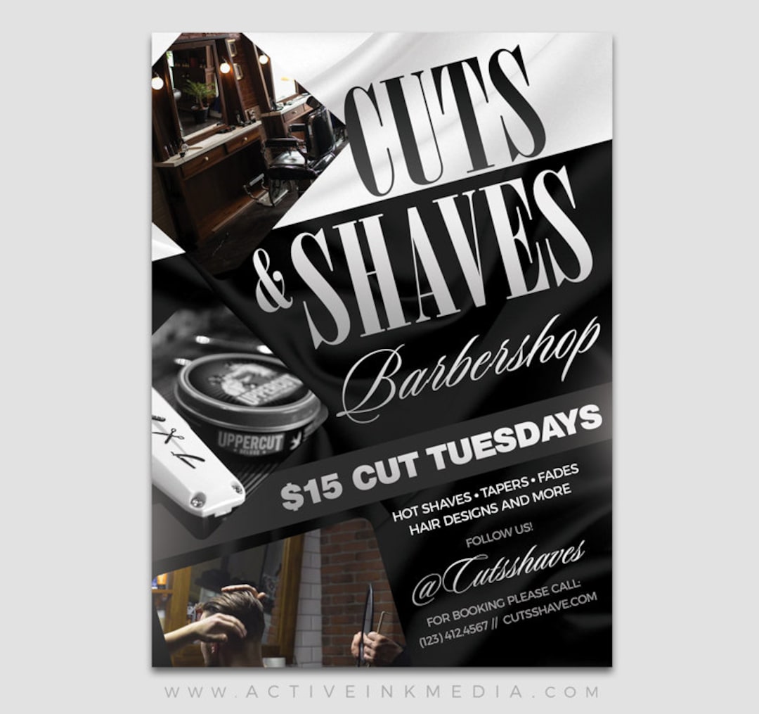 Barber Flyer Design - Barbershop Flyer - Salon - Hair Stylist Flyer ...