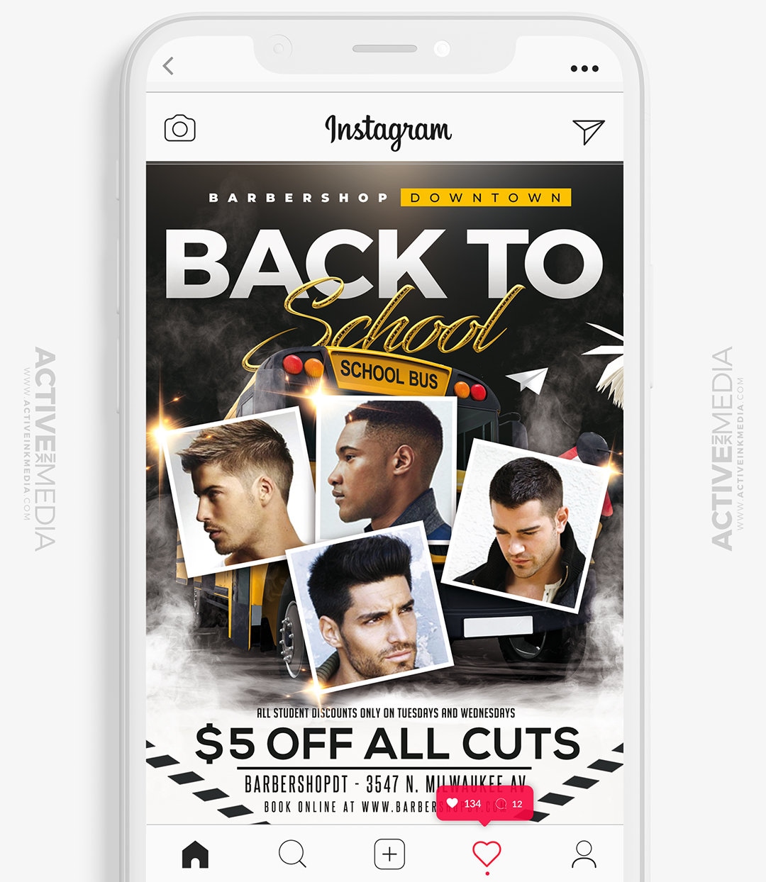 Back to School Barber Flyer Design - Instagram Flyer - Barbershop Flyer ...
