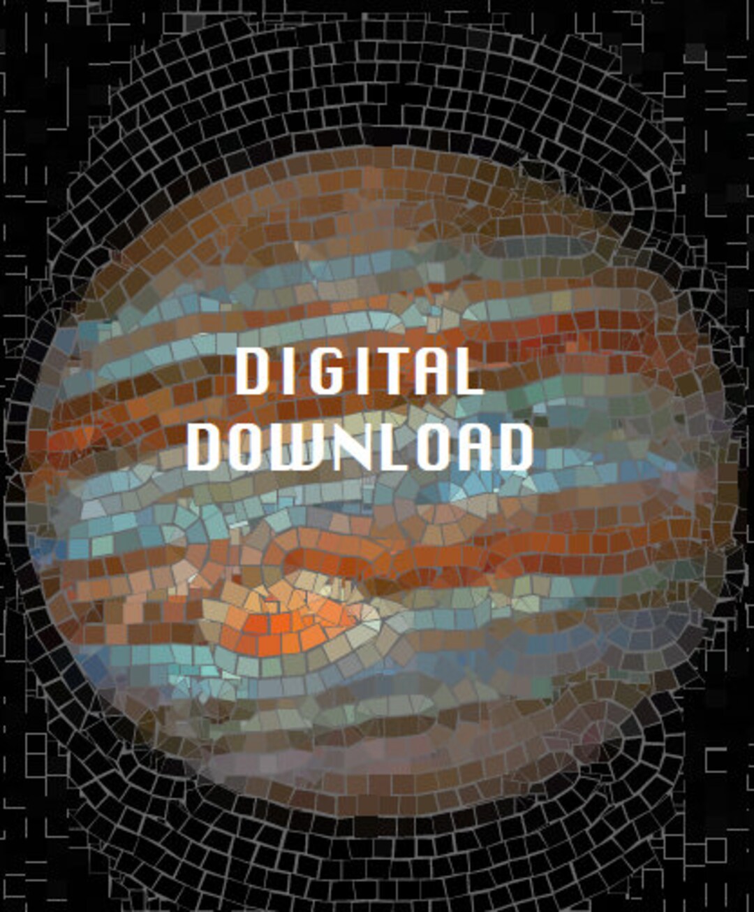 Planet Jupiter Mosaic Pattern Template PDF Download - Etsy