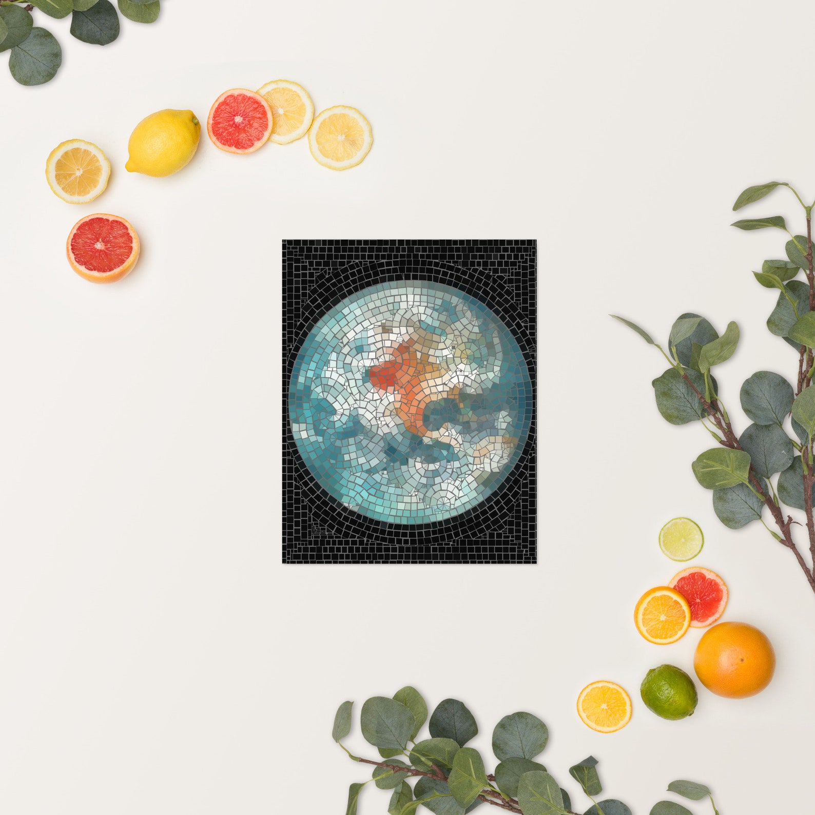 Planet Earth Mosaic Art Image Pattern Template PDF Download - Etsy