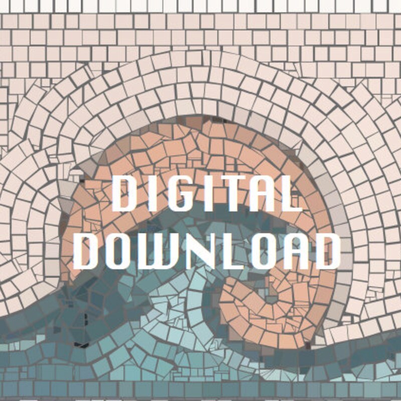 Mosaic Beach Scene - Etsy