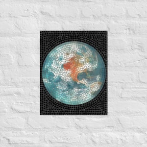 Planet Earth Mosaic Art Image Pattern Template PDF Download - Etsy