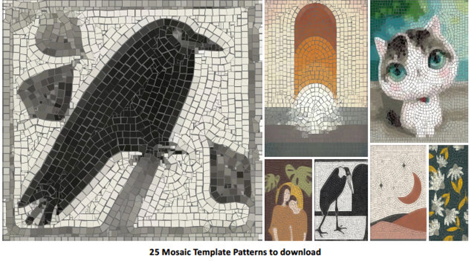 25 Printable Mosaic Pattern Templates PDF Download - Etsy