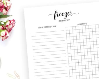 Freezer Inventory Printable - Etsy
