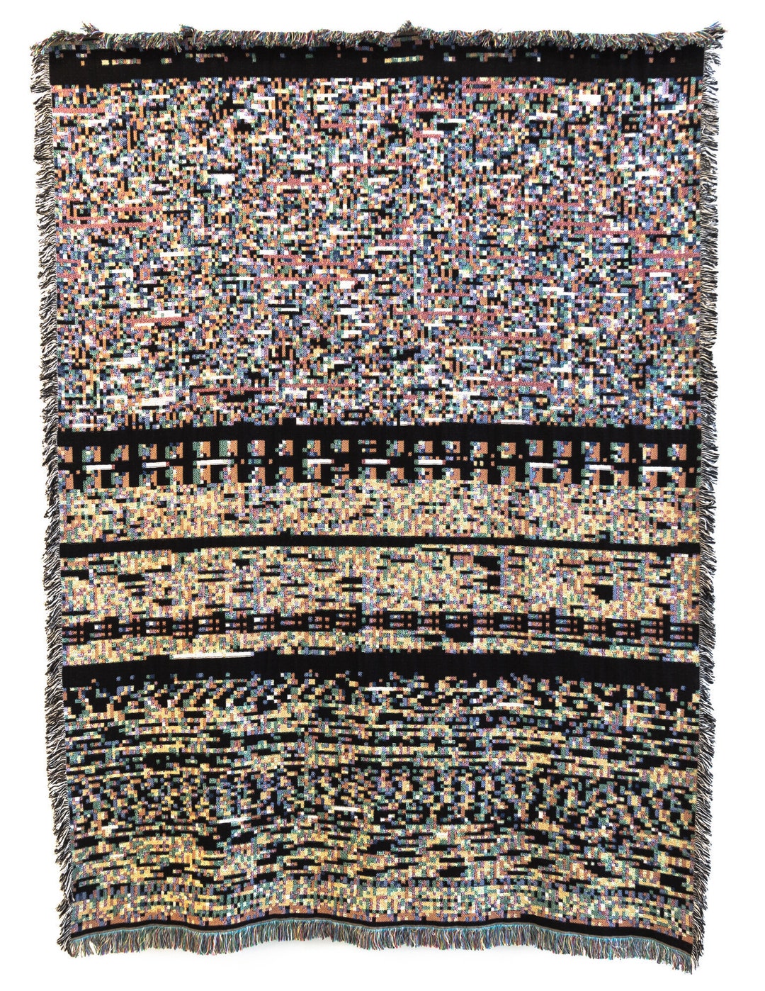 Manta tejida en jacquard Triton de Glitch Textiles - Algodón reciclado ...