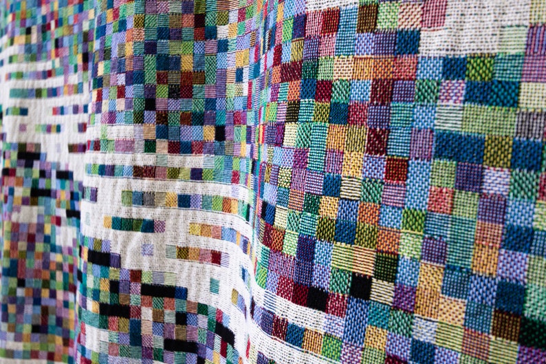 Bitcoin Blockchain Woven Cotton Throw Blanket Designed by Phillip David ...