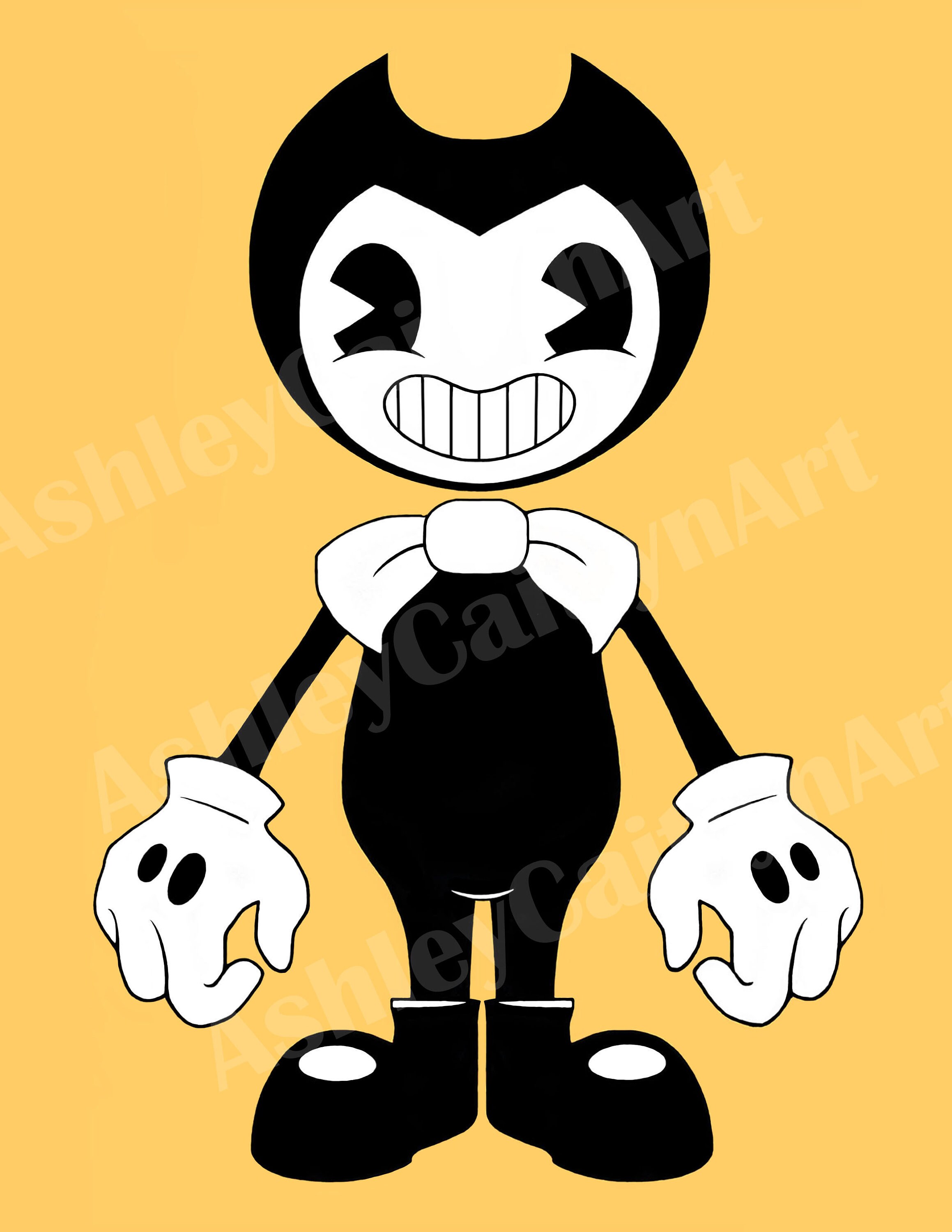 Bendy and the Ink Machine Physical Art Print Bendy Video Game Wall Art ...