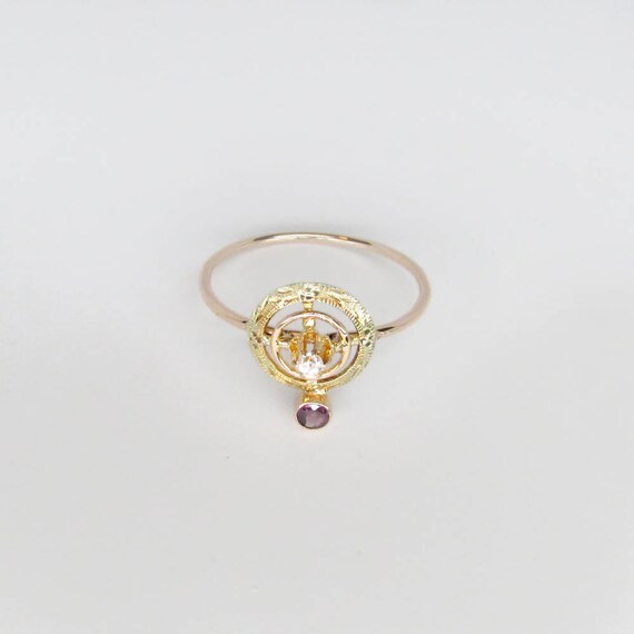 SOLD to Alex G. gold amethyst ring, gold diamond ring… - Gem