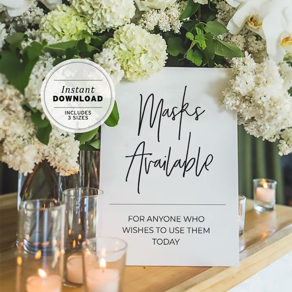 Wedding Mask Sign - Etsy