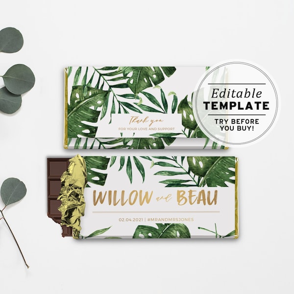 Wedding Candy Bar Wrapper - Etsy