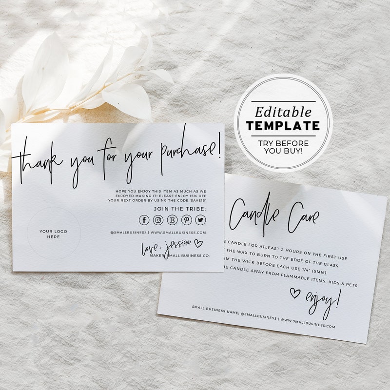 Package Insert - Etsy