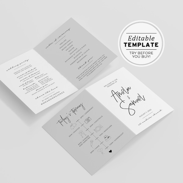 Folded Program - Etsy