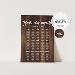 Wooden Seating Chart Boards - Etsy