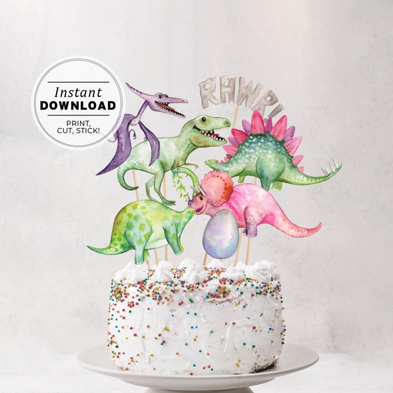 Dinosaur Cake Topper - Etsy