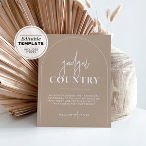 Editable Acknowledgement of Country Sign First Nations - Etsy Australia