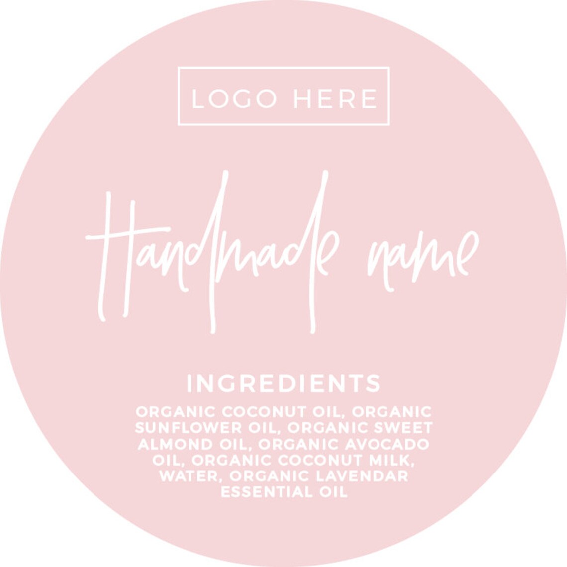 Blush Ingredients Label Template Jar Label 3 Sizes 3 | Etsy