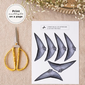 Kids Party Game, Pin the Tail on the Shark Printable Poster, Birthday ...