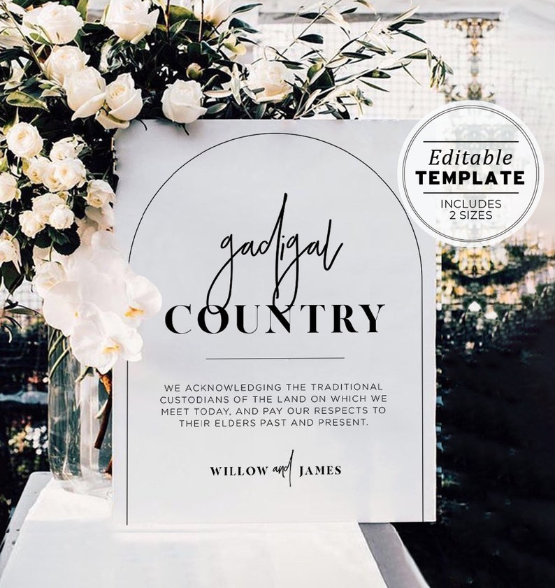 Editable Acknowledgement of Country Sign First Nations - Etsy Australia