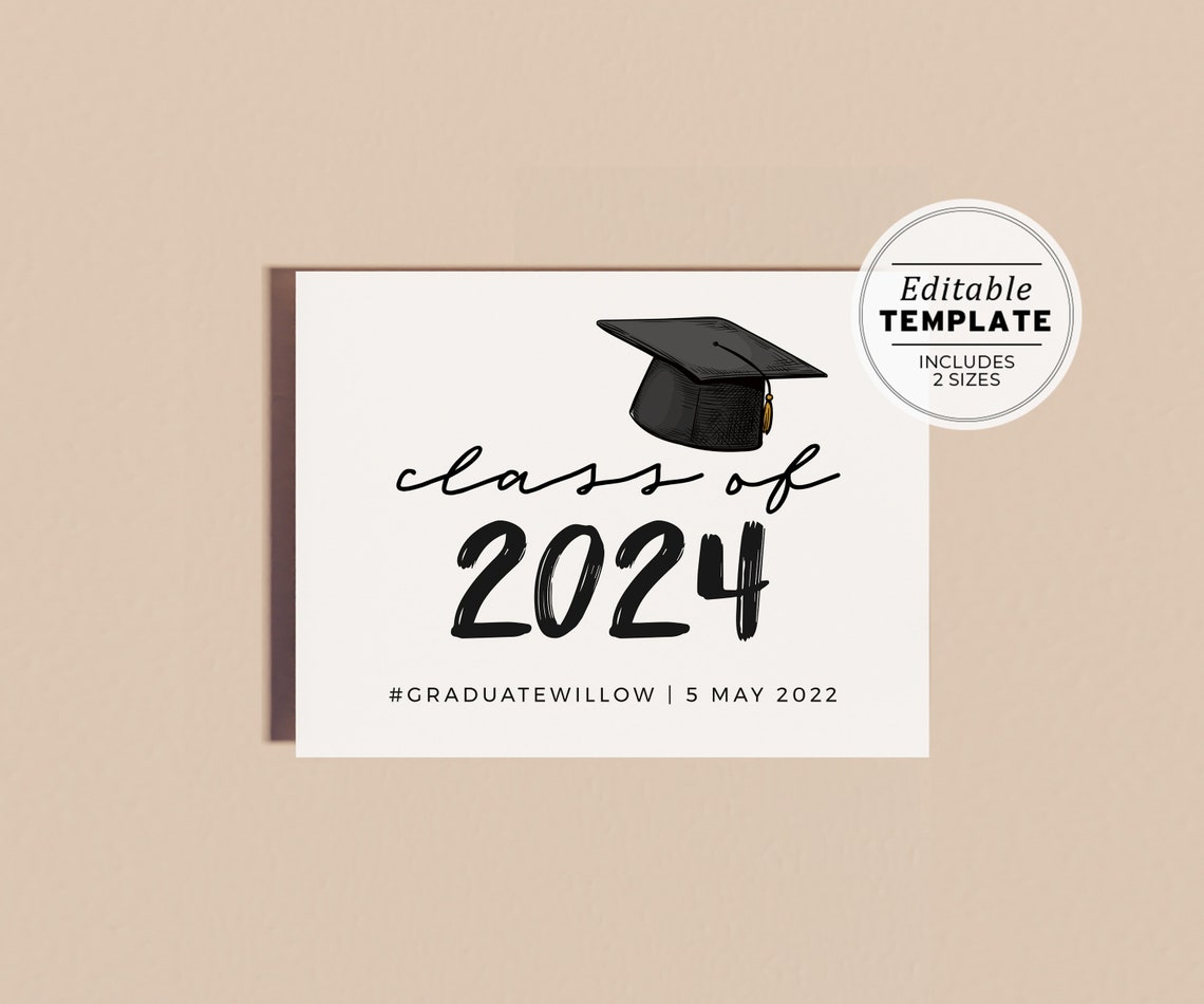 Class of 2024 Sign, Graduation Party Decorations, Graduation Sign, Grad ...