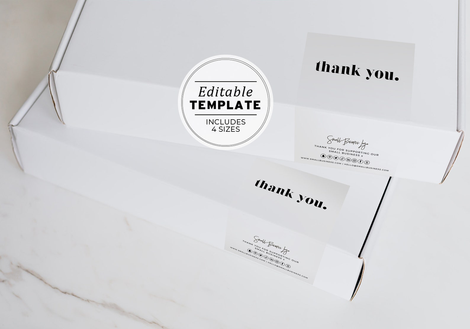 Minimalist Box Packaging Label 4 Sizes: 3x3 / 3x4 - Etsy