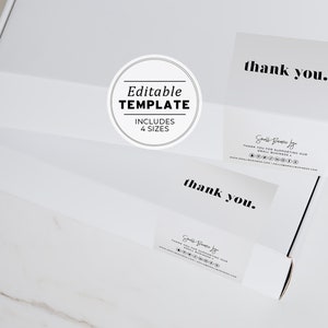 Minimalist Box Packaging Label 4 Sizes: 3x3" / 3x4" / 3x5" / 3x6 ...