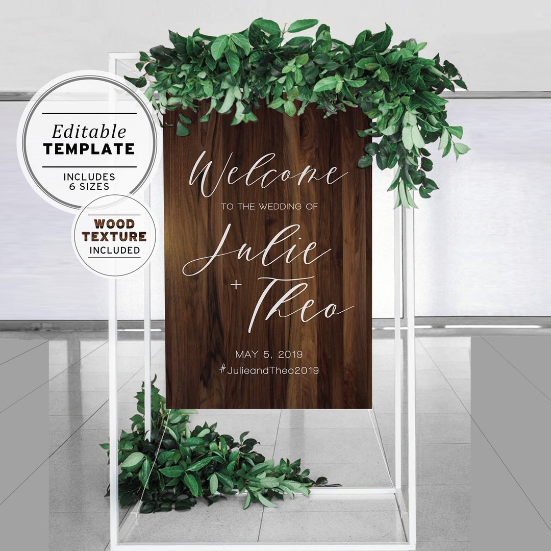 Timber Wedding Welcome Sign Editable Template, Timber Wedding, Baby ...