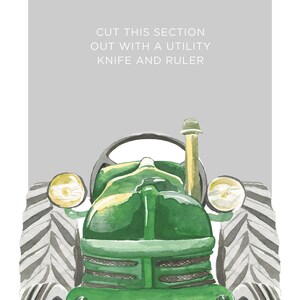 Green Tractor Photo Prop Frame Template, Farm Birthday Party Photo Prop ...