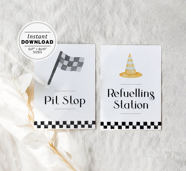 Race Car Party Food Tents Bundle, Editable Racing Birthday Table Decoration Labels, Buffet Place ...